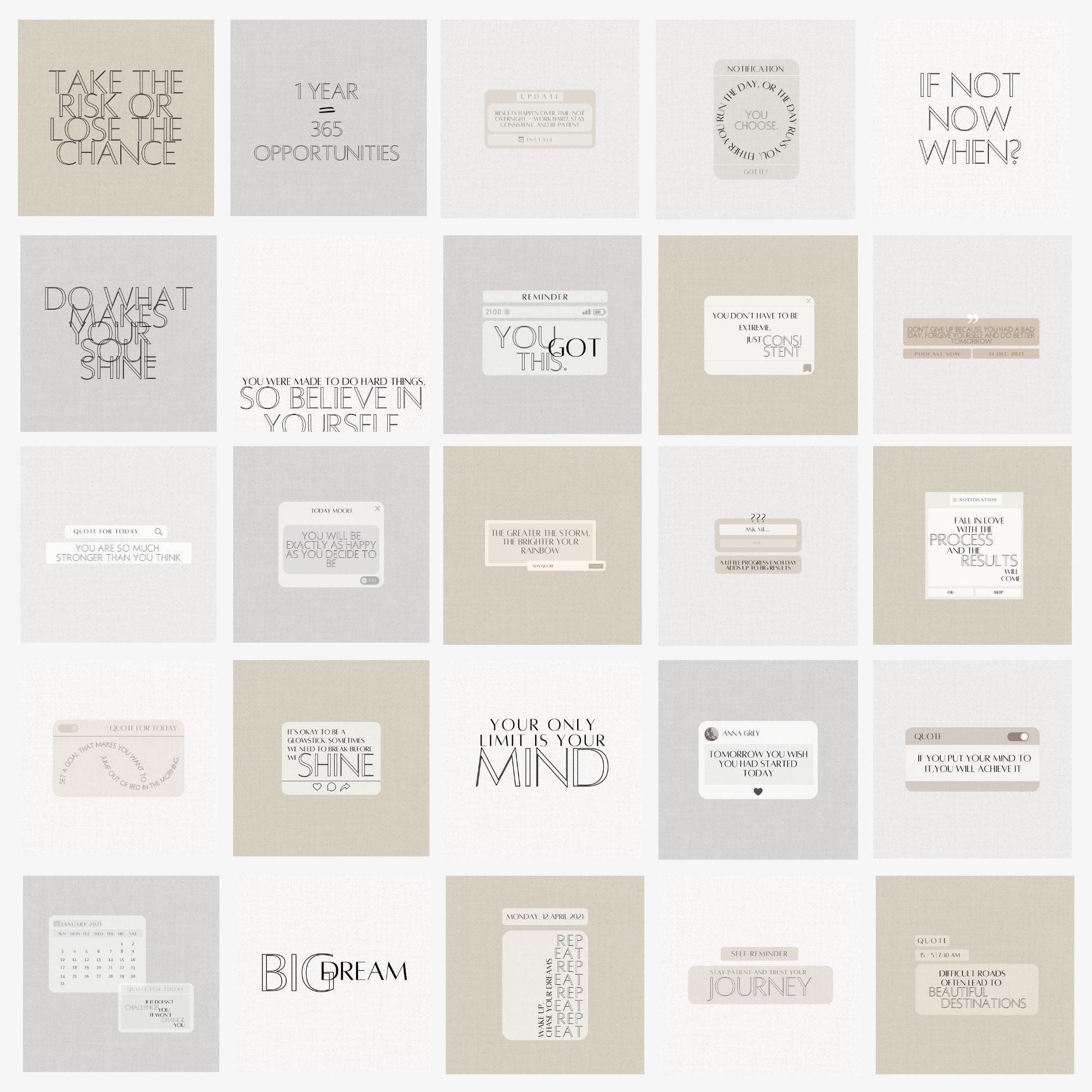 Paper & Party Supplies 100 Editable Instagram Quote Templates Blogger ...