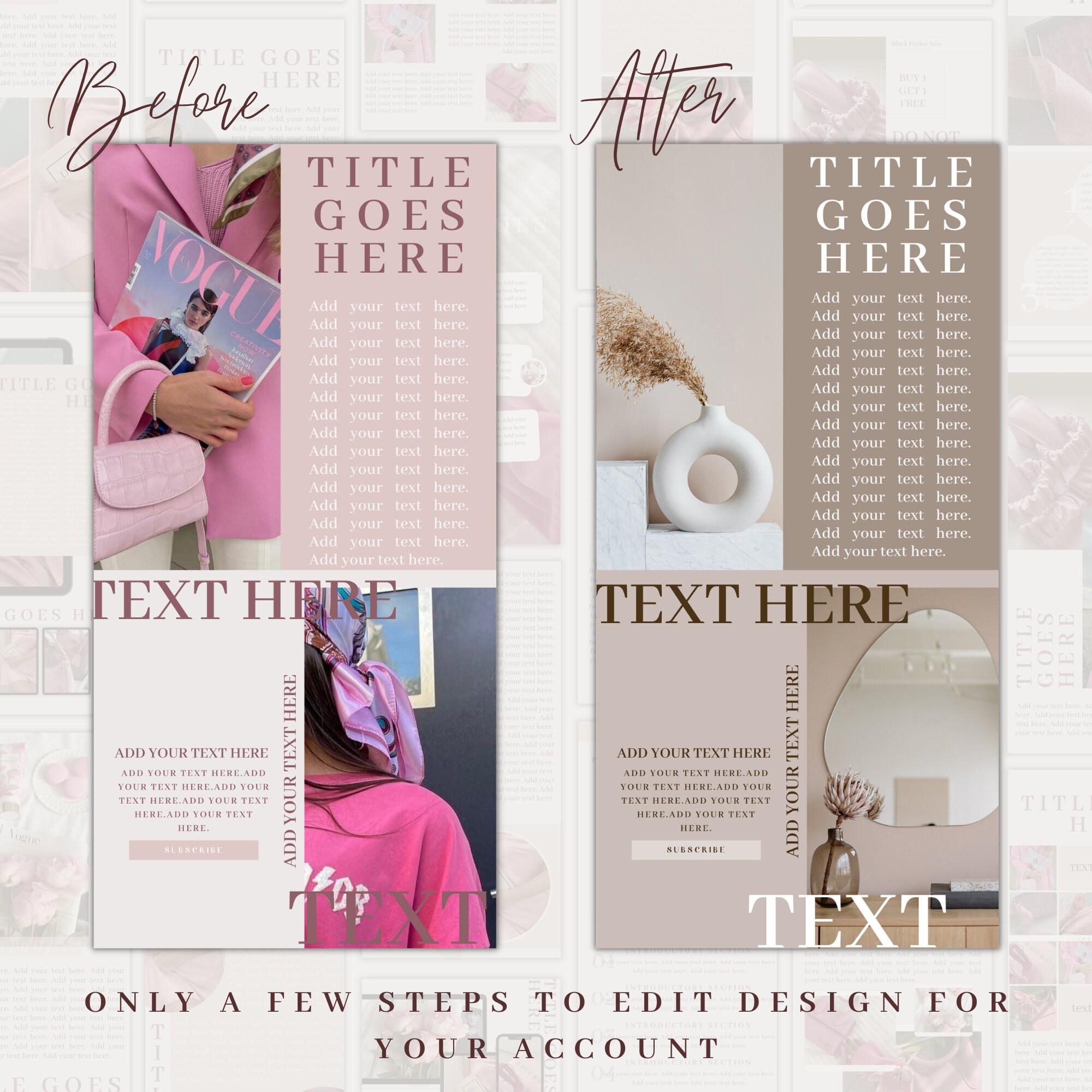 E-mail Template Canva Digital E-mail Marketing Design - Etsy