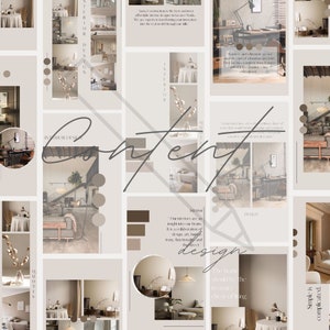 Canva Instagram Stories Bundle Taupe Social Media Templates Minimalist ...