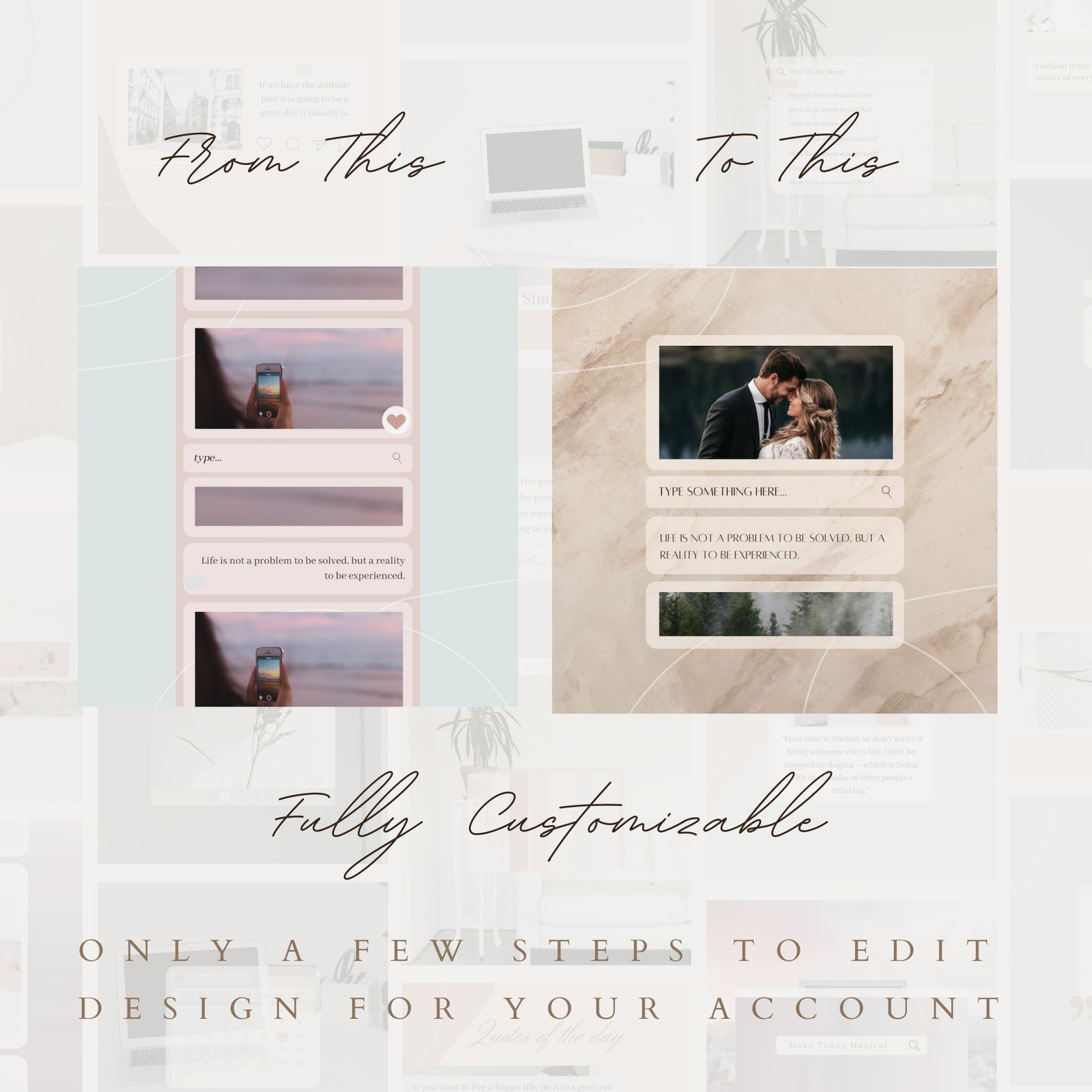 100 Pastel Color Instagram Templates for Canva Instagram Post - Etsy