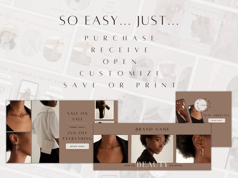 Shopify Banner Theme Template Design Boho Shopify Boutique - Etsy