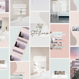 100 Pastel Color Instagram Templates for Canva| Instagram Post and ...