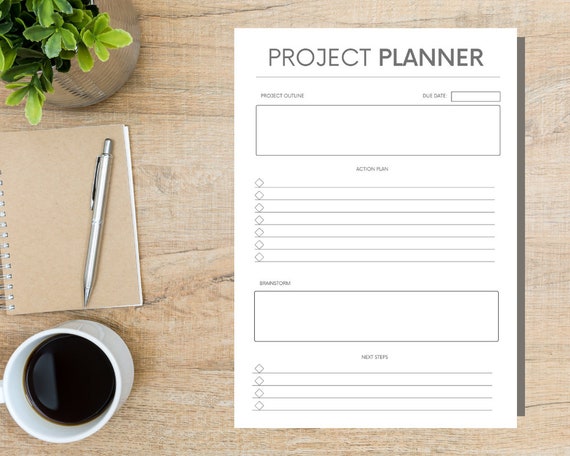 Project Planner Printable Available in A4 A5 and Letter Sizes | Etsy