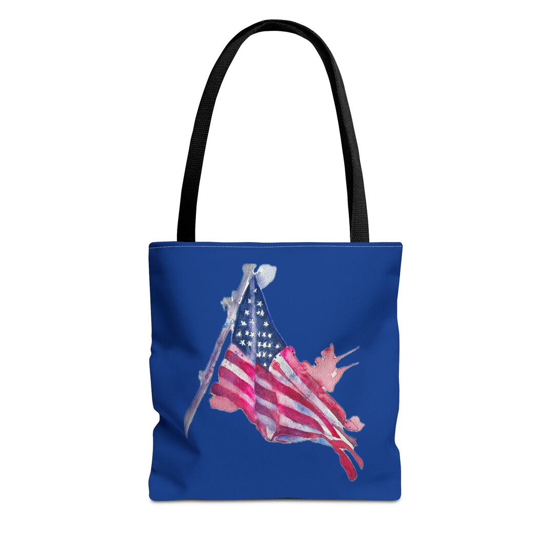 American Flag Tote Bag, Patriotic Shoulder Bag, Independence Day ...