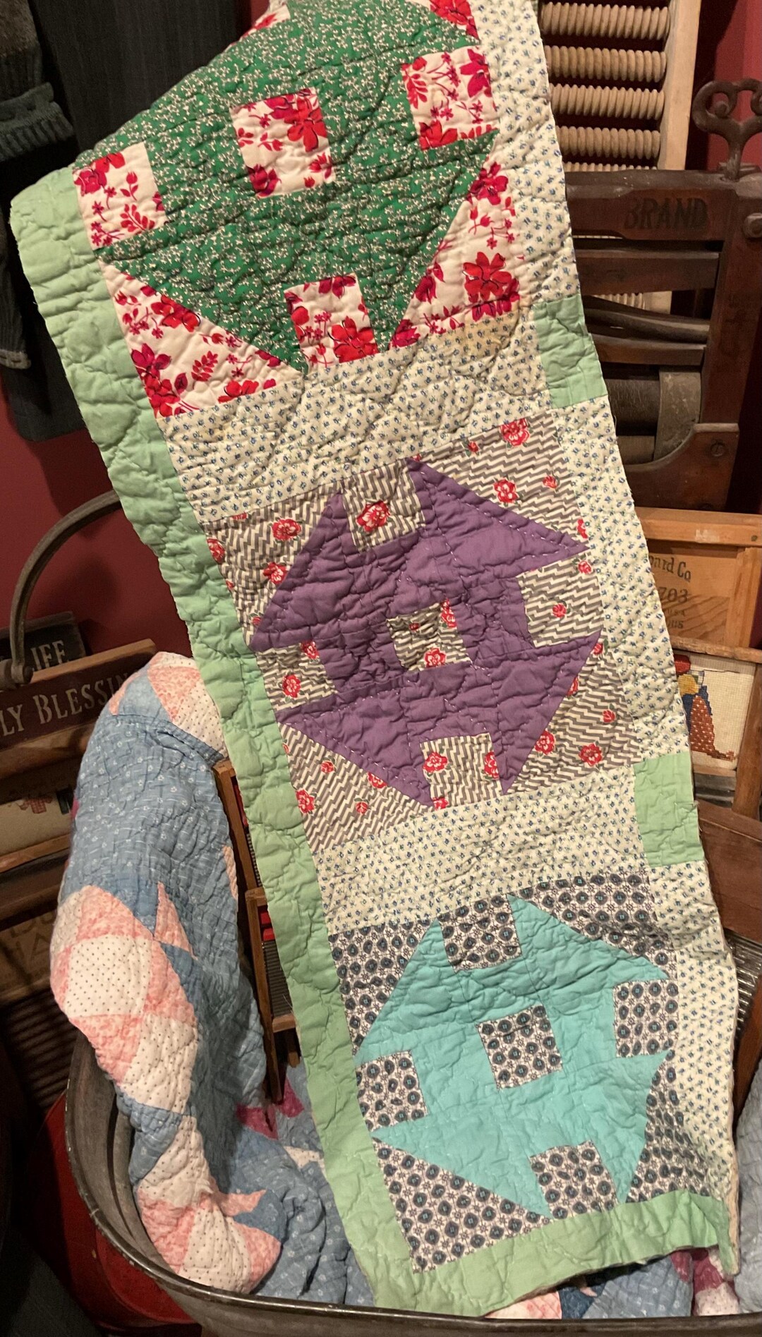 Vintage Quilt Piece, Antique Quilt Piece, Cutter Quilt Piece ...