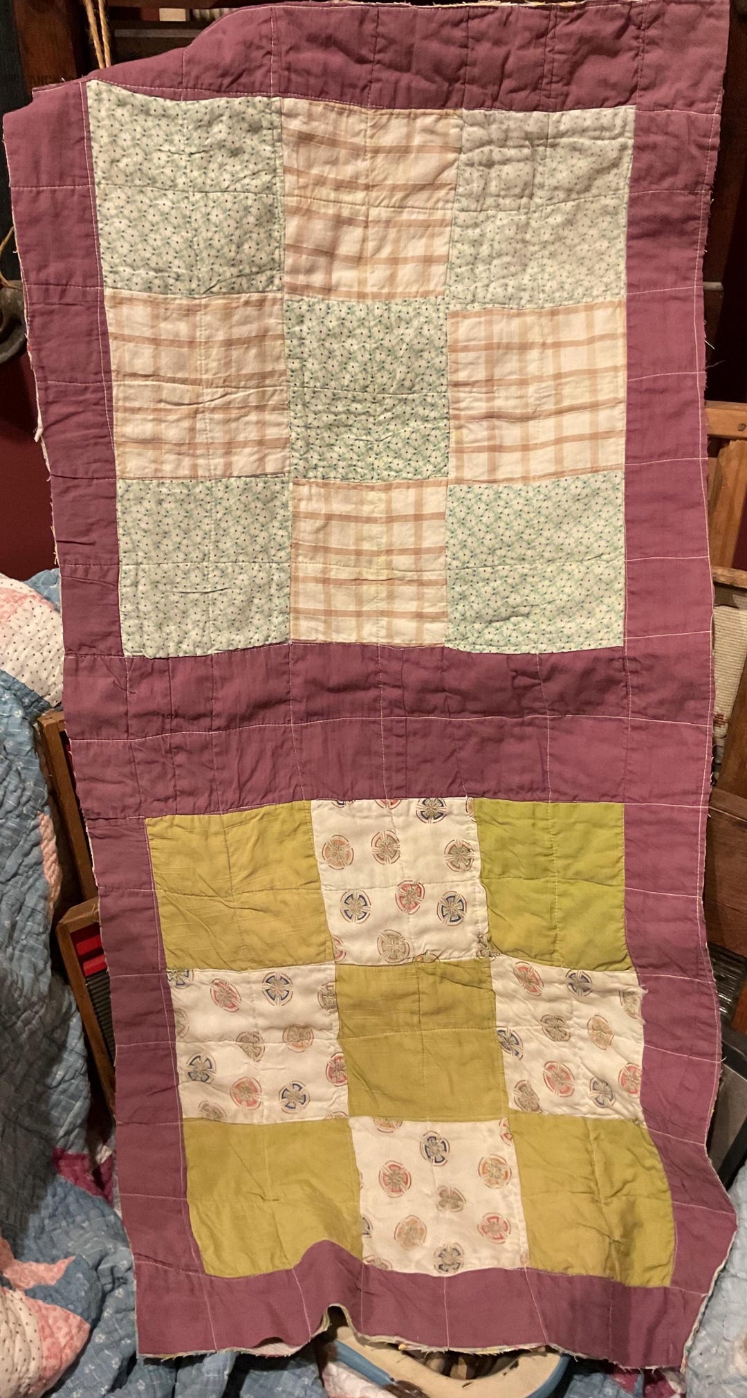 Vintage Quilt Piece, Antique Quilt Piece, Cutter Quilt Piece ...