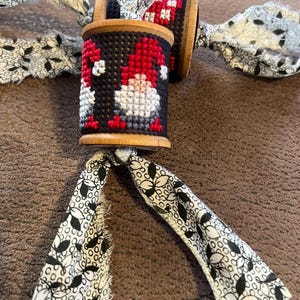 Cross Stitch Spool, Vintage Wooden Spool, Christmas Ornament, Gift ...