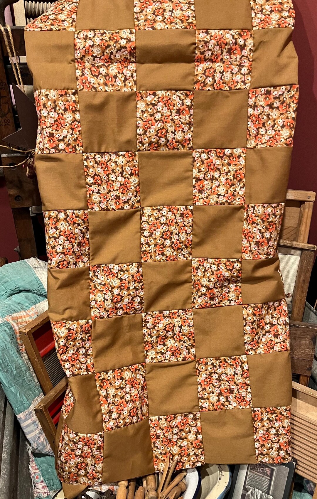 Fall Quilt Top, Lap Quilt Unfinished, Crafting, Craft Project ...