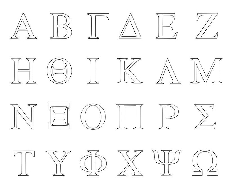 Greek Letters STL for 3D Printing - Etsy