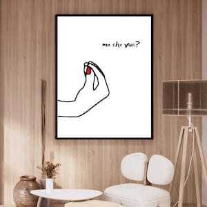 Ma Che Vuoi Print | Italian Hand Gesture Print | Funny Italian Print ...