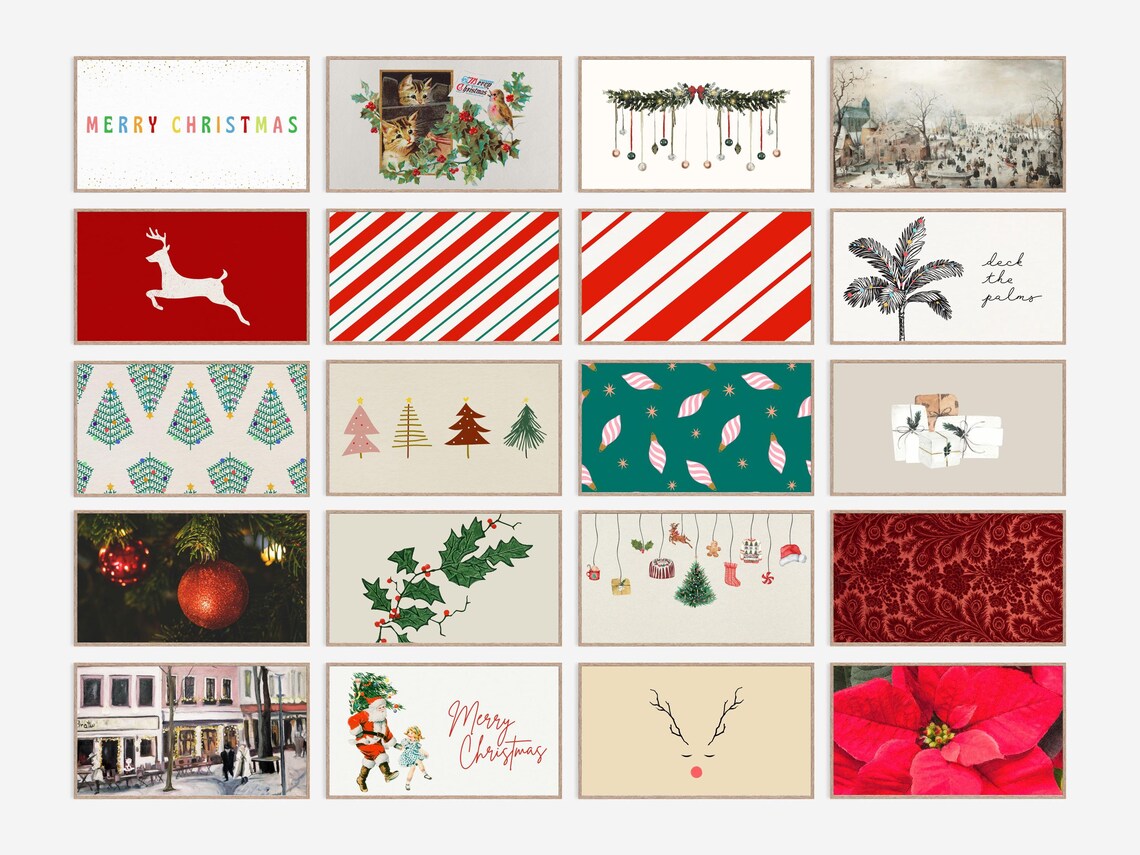 Christmas Frame TV Art Set: 100 Holiday Designs (digital Download) - Etsy