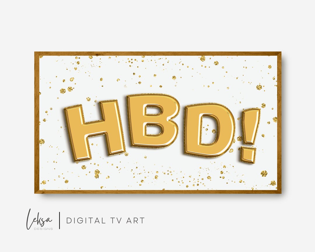 Happy Birthday Frame Tv Art | HBD Frame Tv Art | Happy Birthday Art for ...