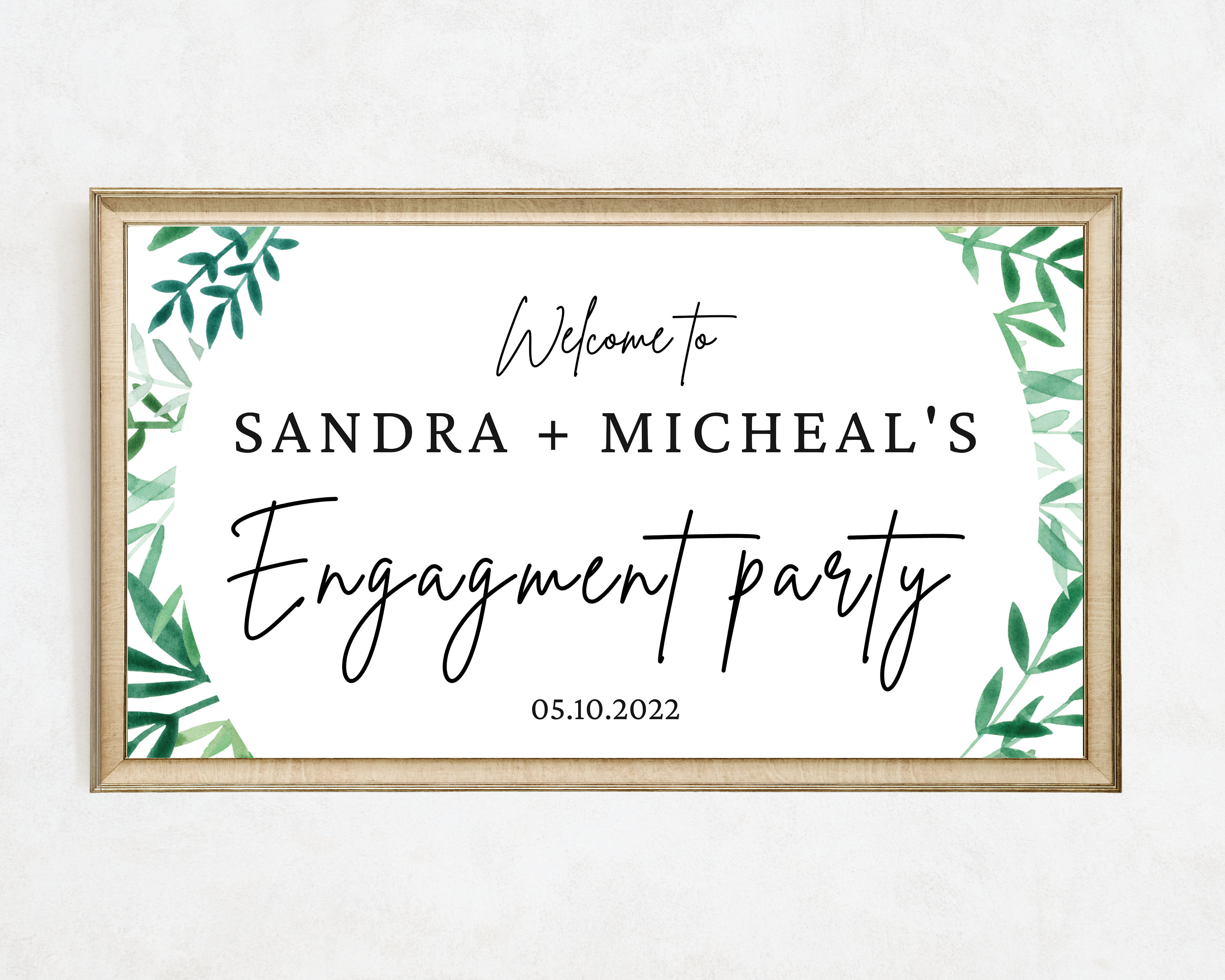 Custom Engagement Party Welcome Sign for Samsung Frame TV - Etsy