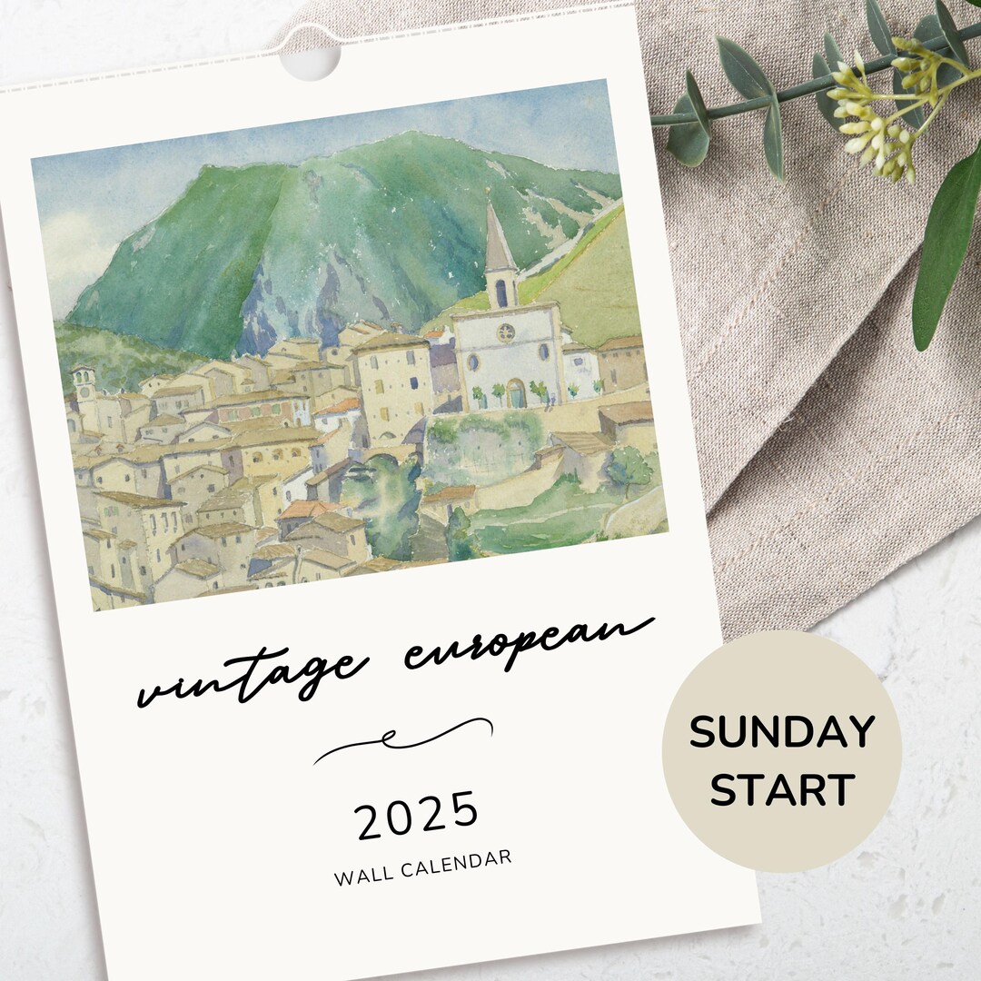 2025 Calendar Landscapes, 2025 Wall Calendar, 2025 Vintage Art Calendar ...