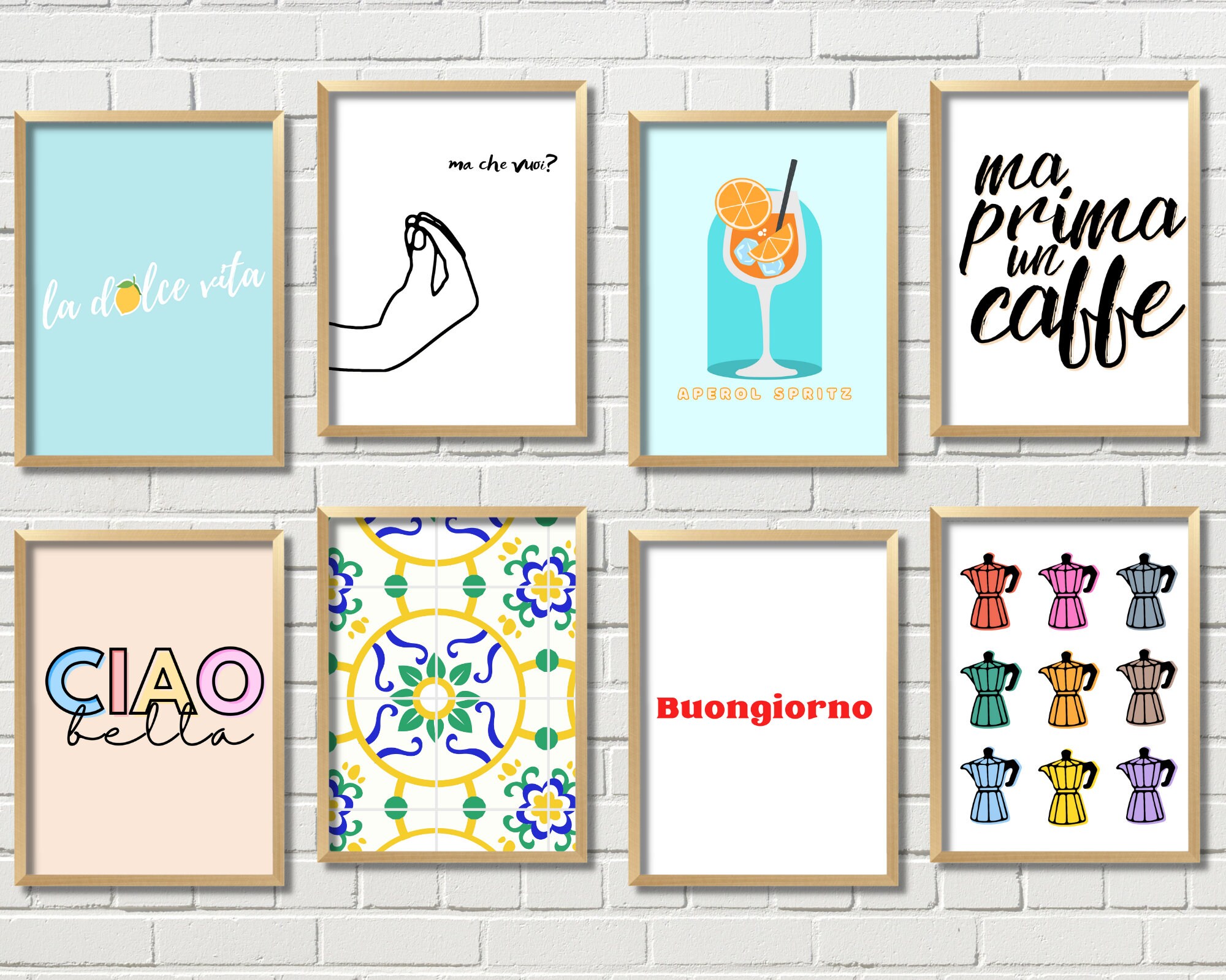 Italian Wall Art Bundle Italian Print Italy Print Set of | Etsy