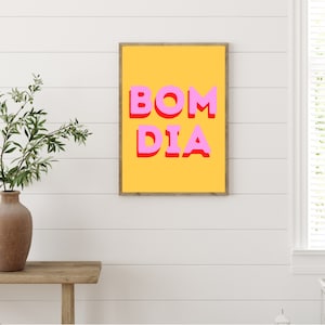 Bom Dia Print | Good Morning Wall Art | Portuguese Wall Art | Wall ...