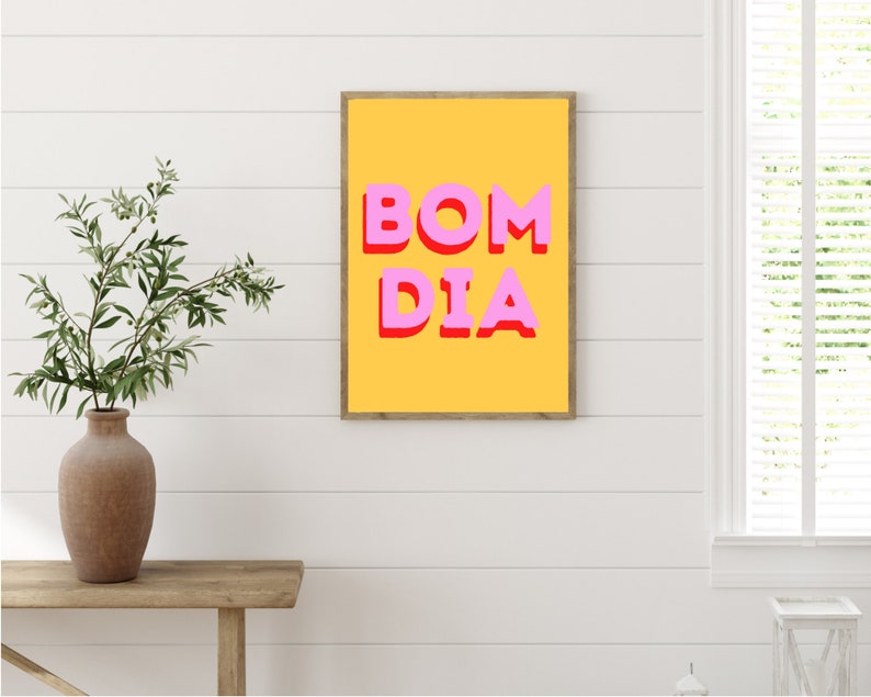 Bom Dia Print Good Morning Wall Art Portuguese Wall Art | Etsy