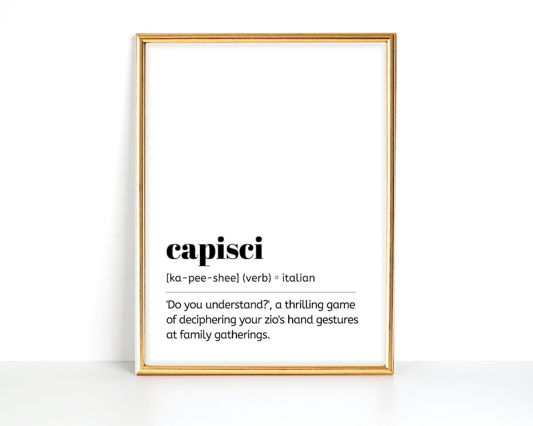 Capisci Definition Print: Funny Italian Decor (digital Download) - Etsy