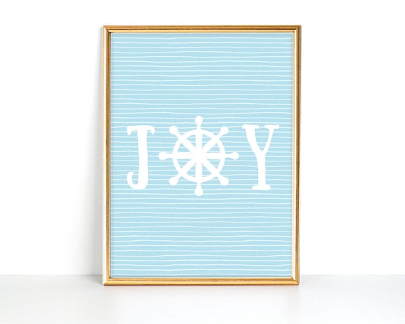 Joy Print Joy Printable Christmas Beach Print Coastal | Etsy