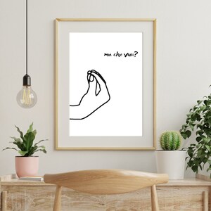 Ma Che Vuoi Print: Funny Italian Hand Gesture Wall Art (digital ...