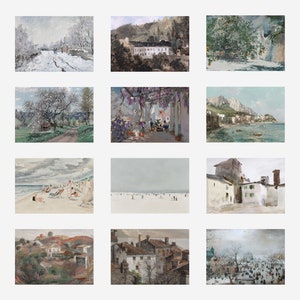 2026 Vintage Landscape Art Calendar: Sunday Start, 11x16.5" - Etsy