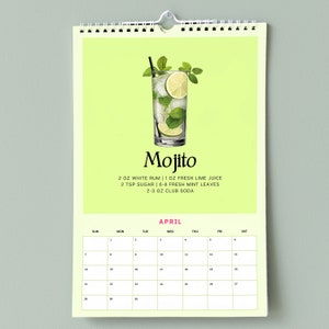 2024 Calendar Cocktail, 2024 Wall Calendar, Cocktail Lover Gift ...