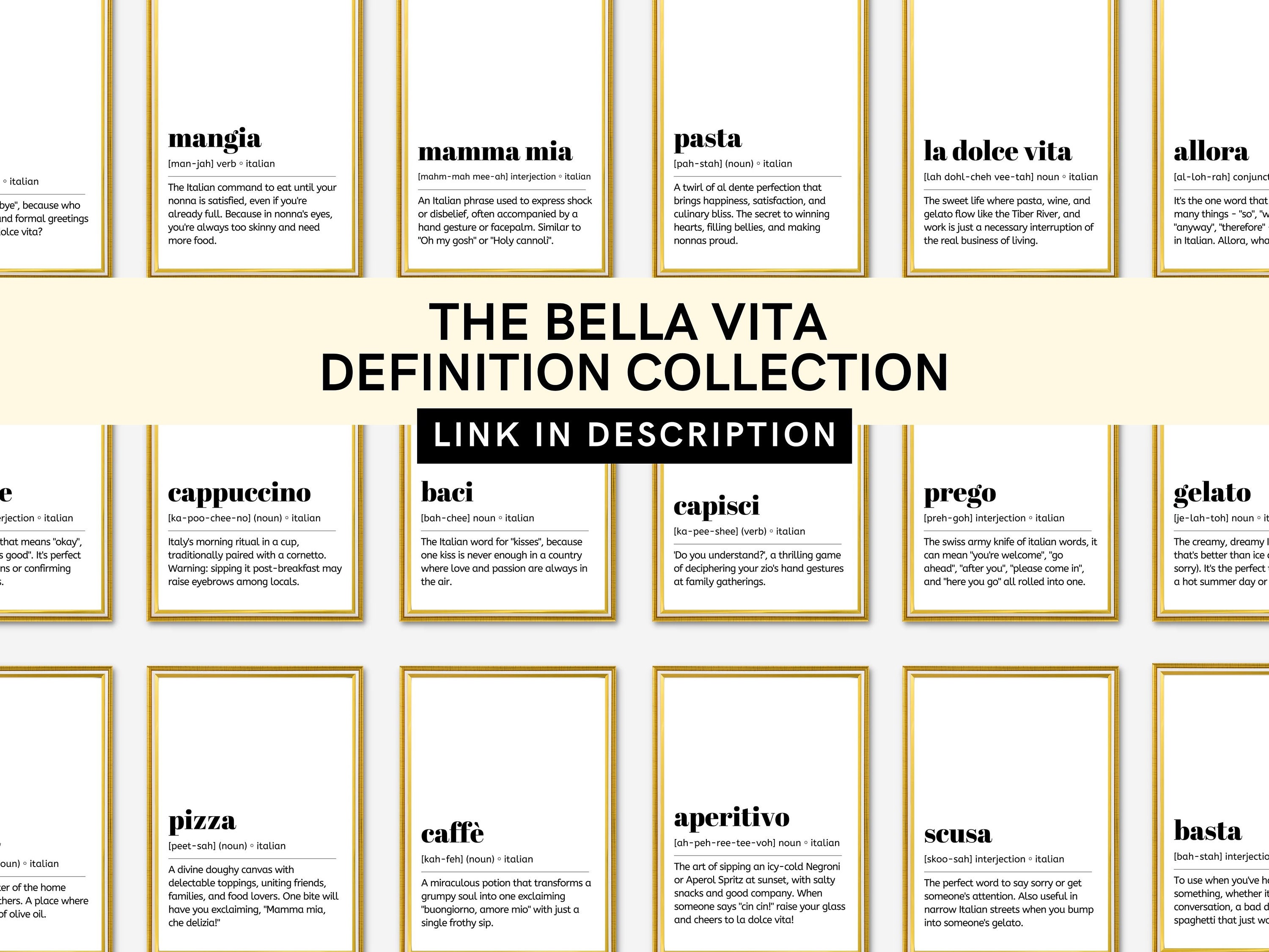 Funny Italian 'allora' Definition Print: Playful Word Art (digital ...