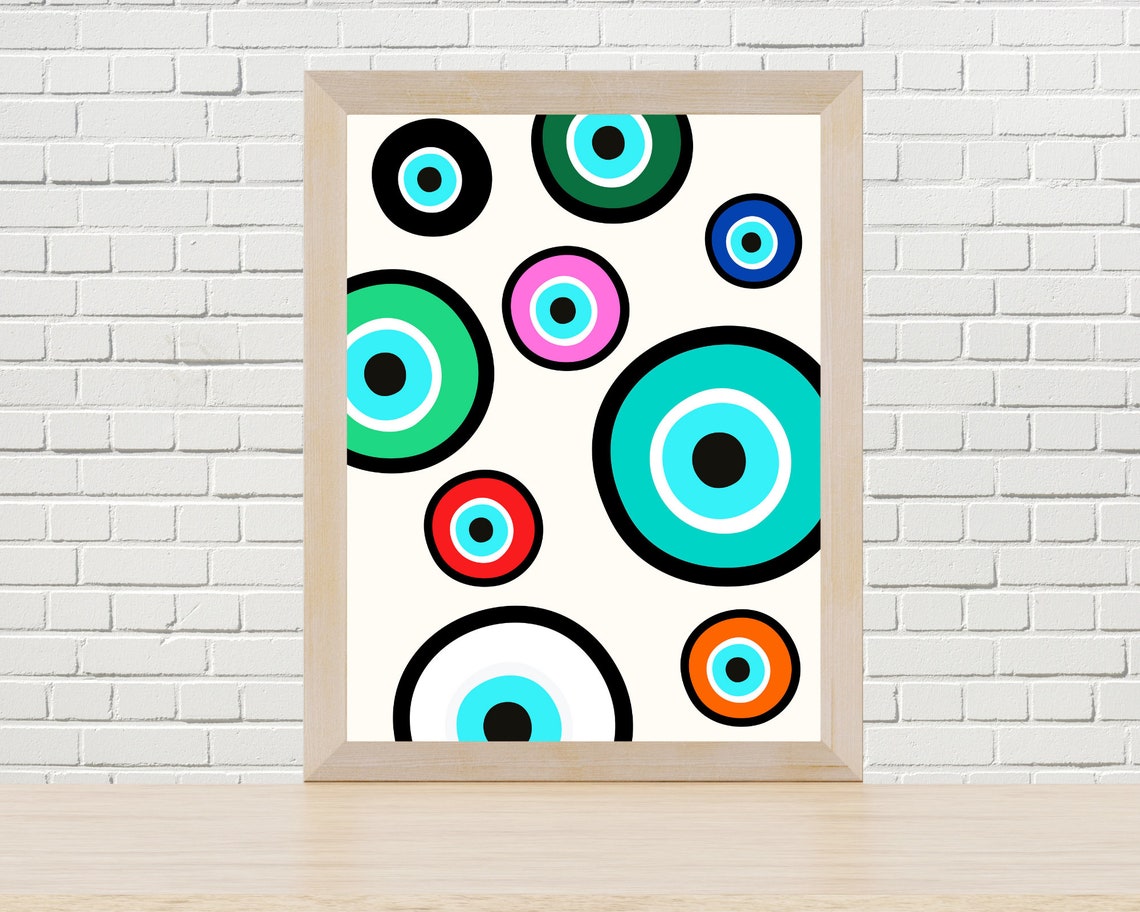 Evil Eye Poster Print Evil Eye Colors Nazar Printable | Etsy