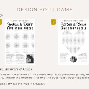 Wedding Newspaper Game, Custom Wedding Puzzle, Sip and Solve, Giant ...