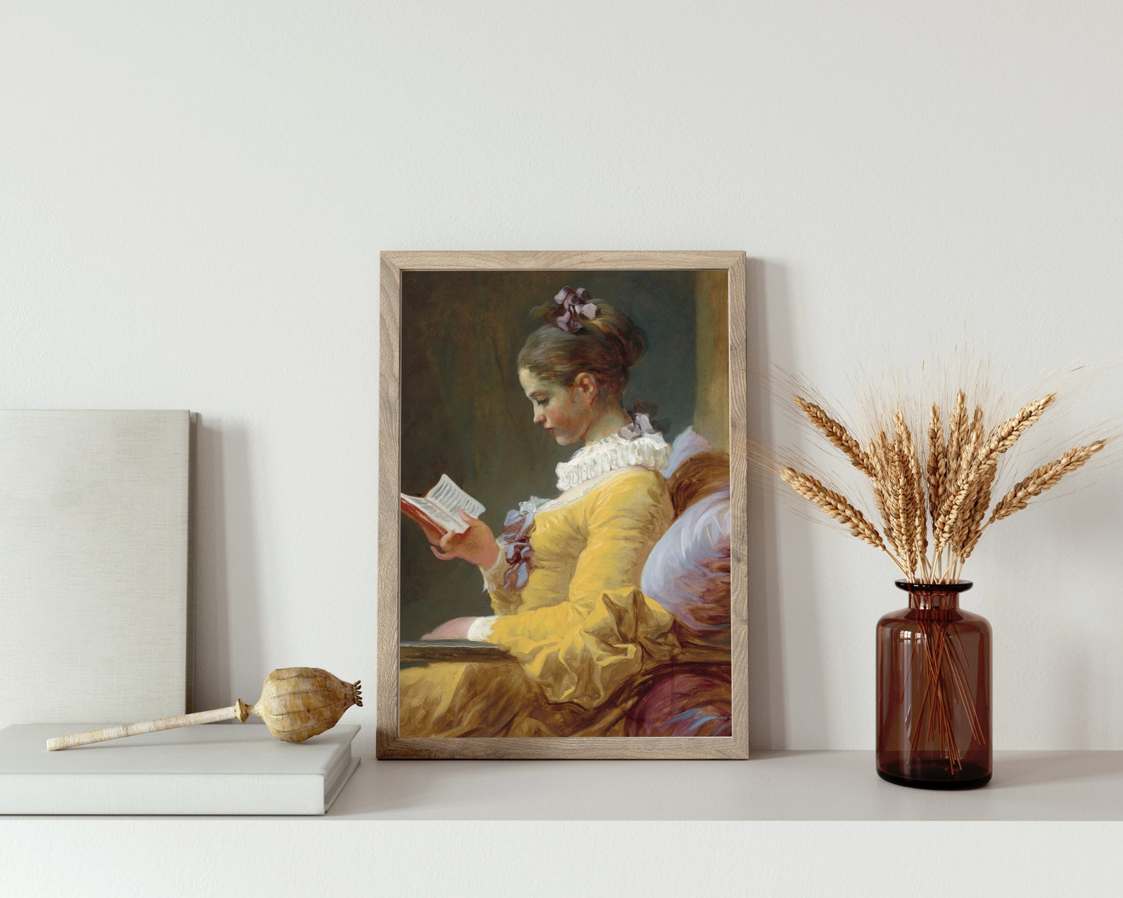 Vintage Girl Reading Book Print Vintage Girl Portrait - Etsy