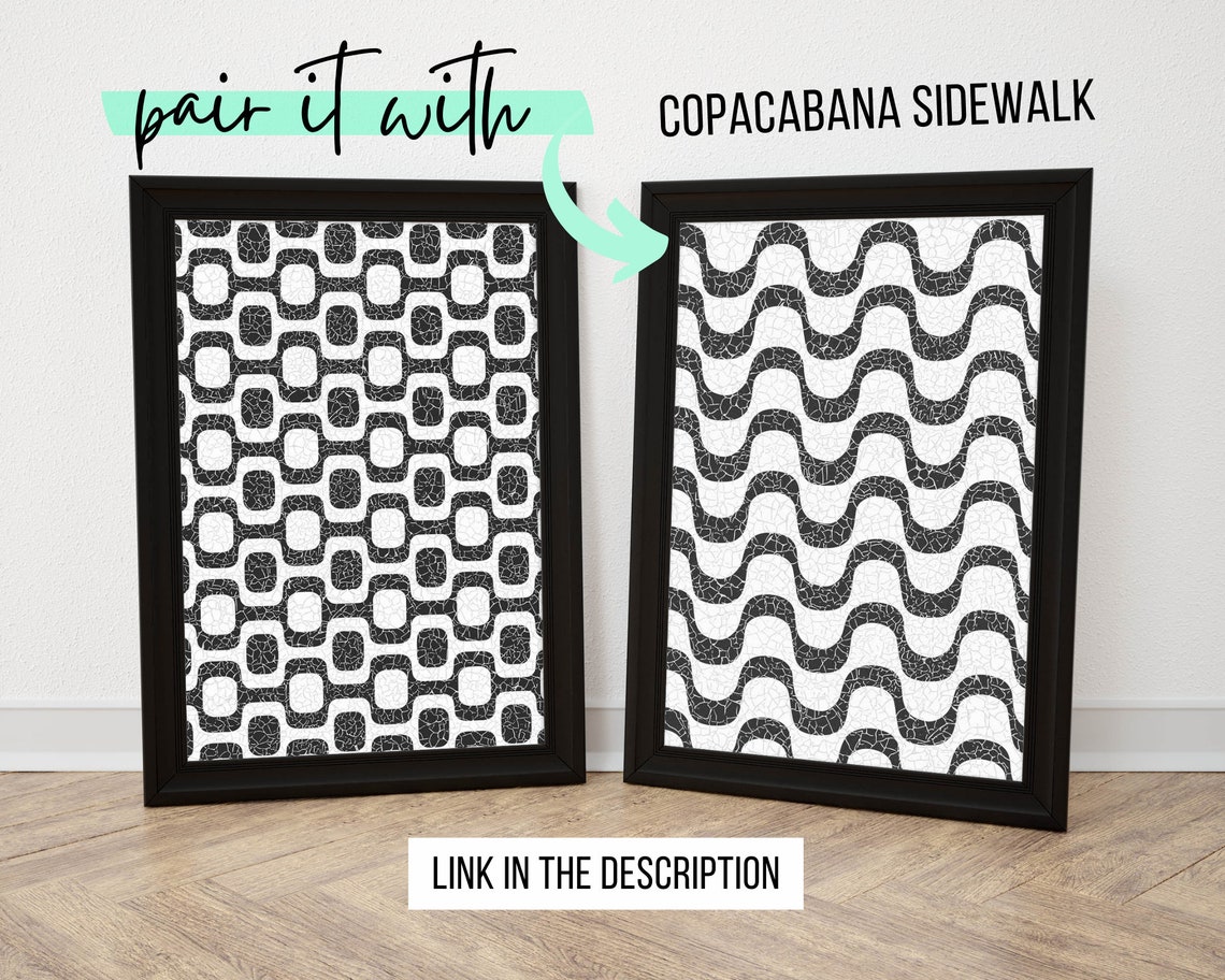 Ipanema Print Ipanema Sidewalk Calçadão da Praia Rio De | Etsy