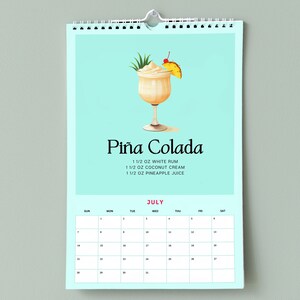 2024 Calendar Cocktail, 2024 Wall Calendar, Cocktail Lover Gift ...
