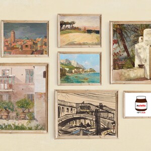 Italian Vintage Modern Gallery Set, Eclectic Italy Print Set, Vintage ...