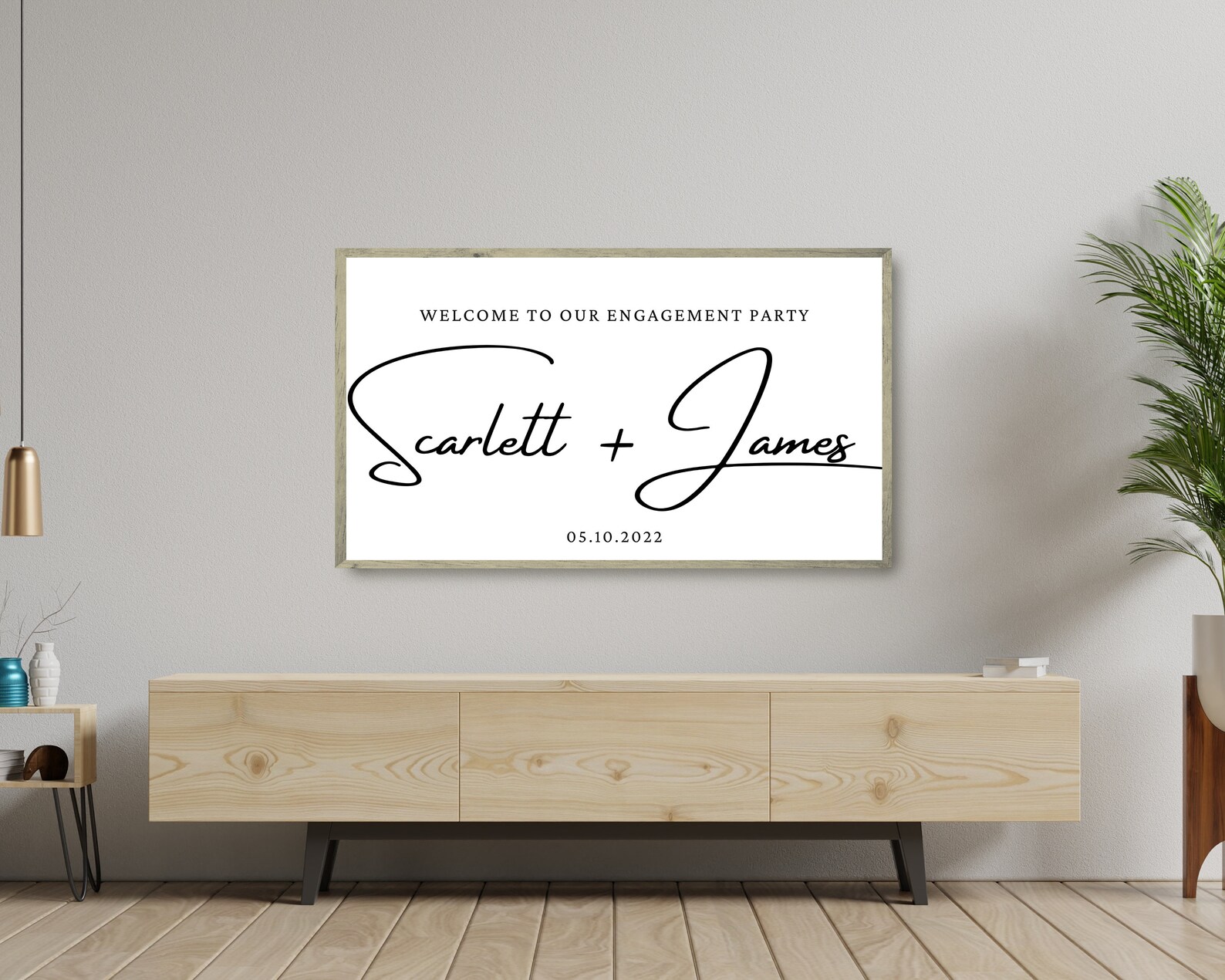 Custom Engagement Party Welcome Sign for Samsung Frame TV - Etsy