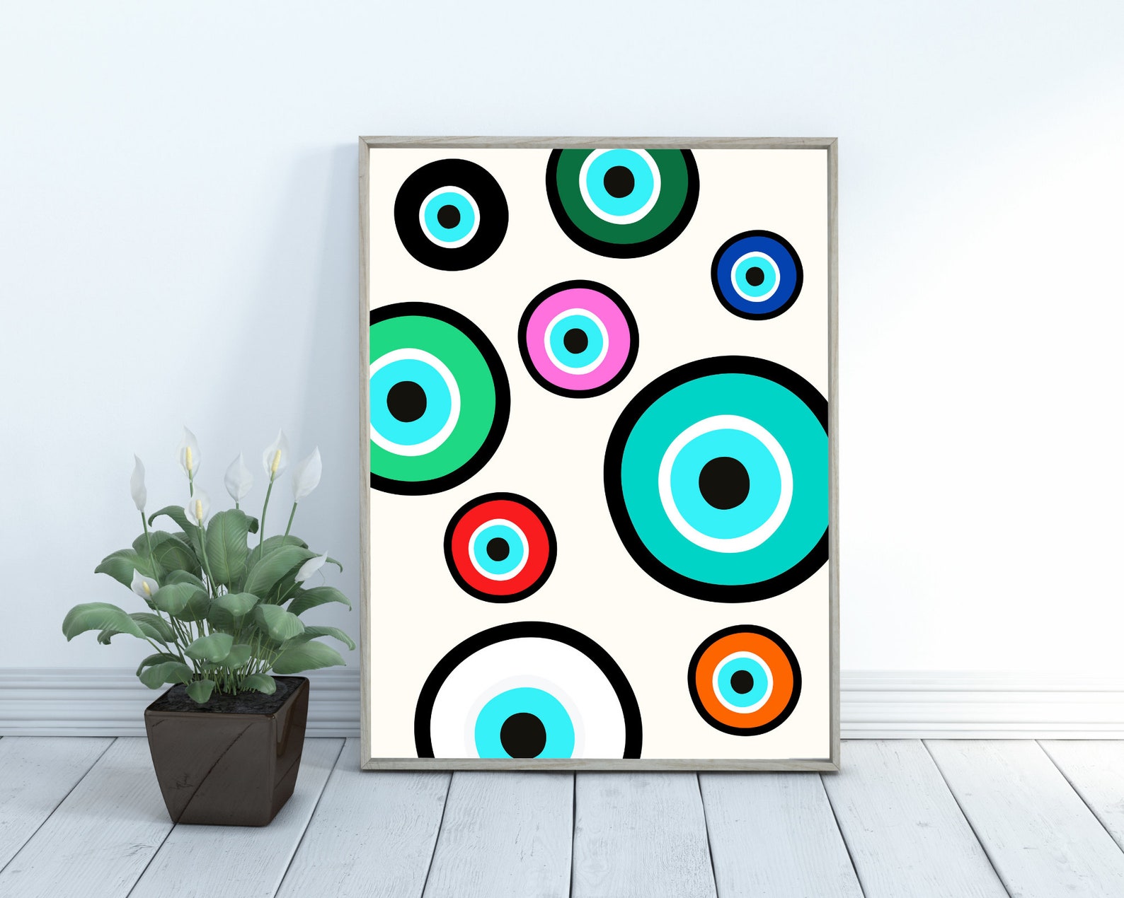 Evil Eye Poster Print Evil Eye Colors Nazar Printable - Etsy