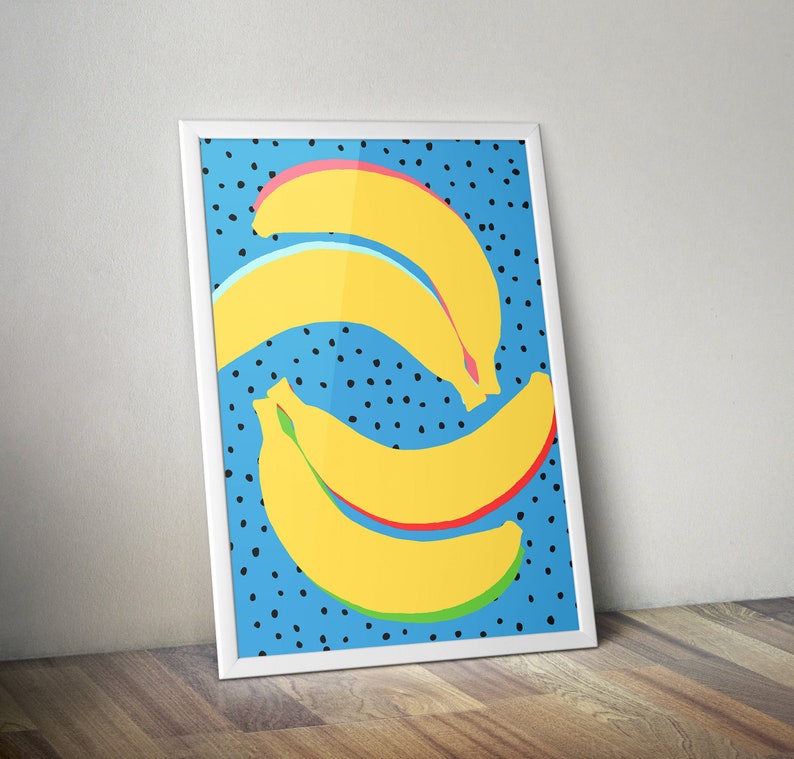 Banana Printable Kitchen Printable Decor Fruit Printable - Etsy