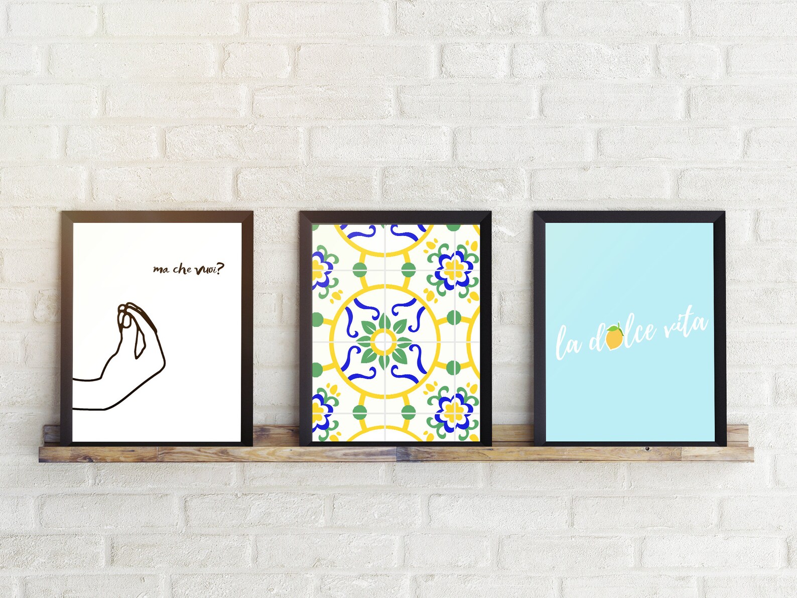 Italian Wall Art Bundle Italian Print Italy Print Set | Etsy