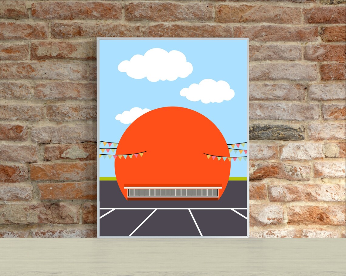 Orange Julep Montreal Illustration Art Print (digital Download) - Etsy ...