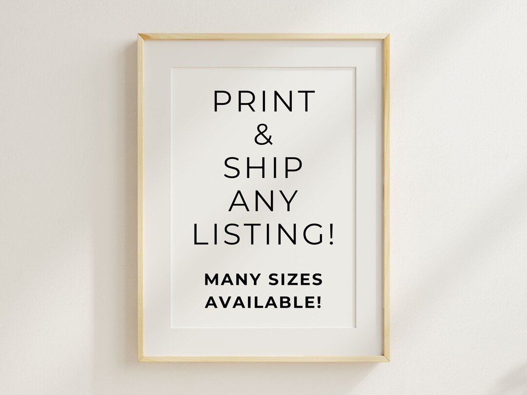 Mailed Print, Print and Ship Any Listing, Printed and Shipped, Add-on ...