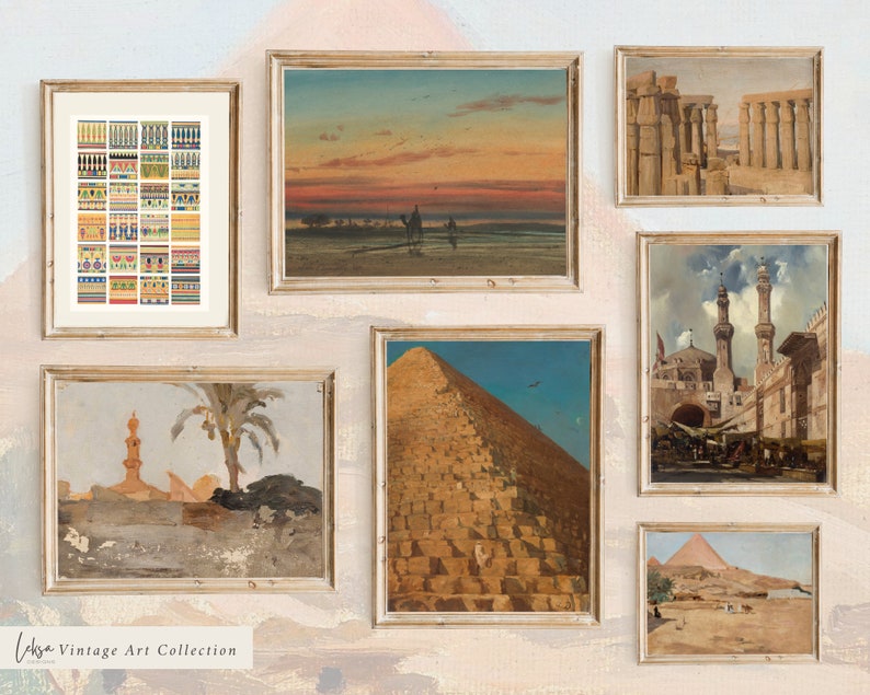 Egypt Print Bundle Egypt Wall Art Cairo Poster Egyptian - Etsy