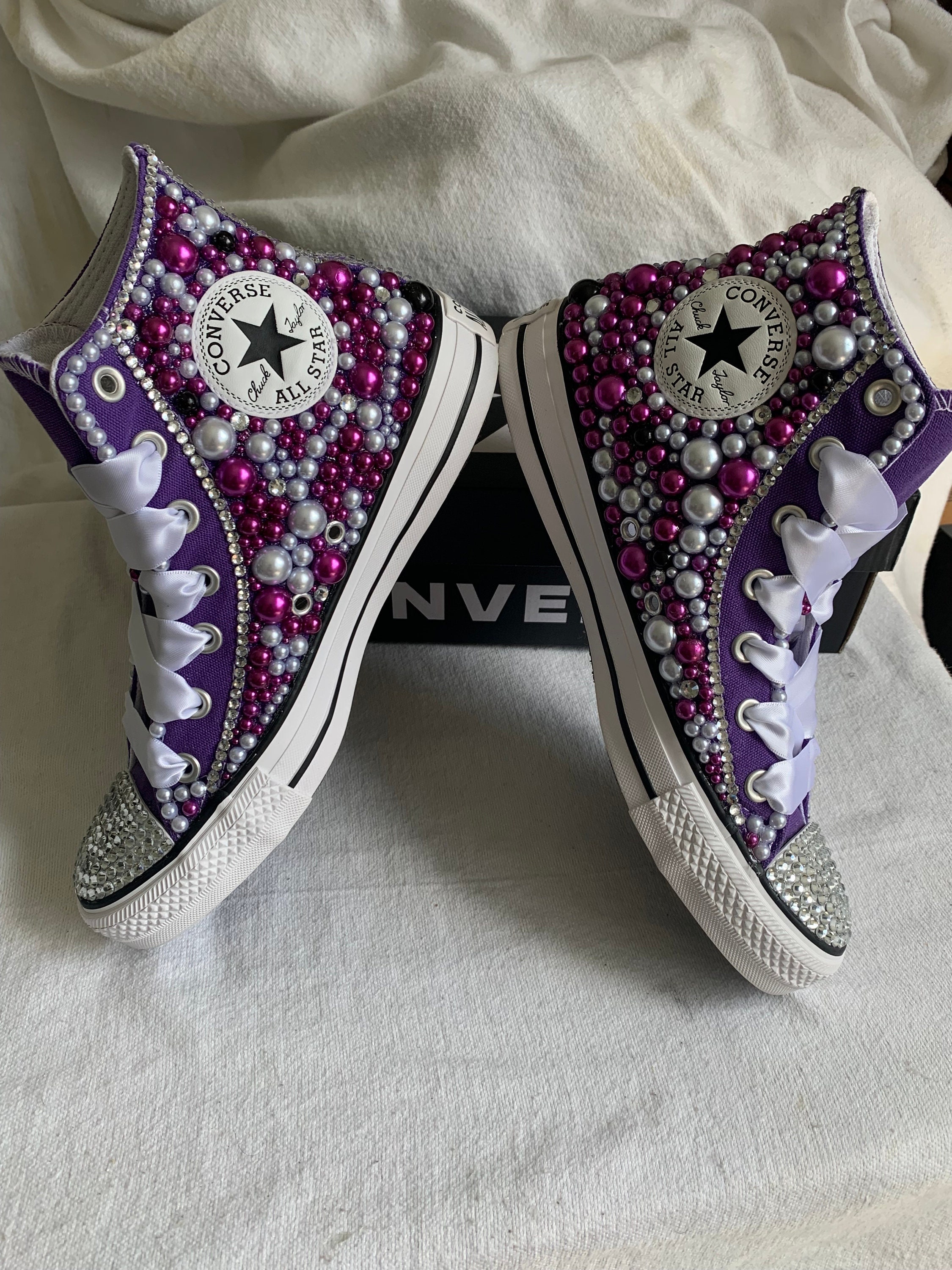 Custom Bling Converse - Etsy