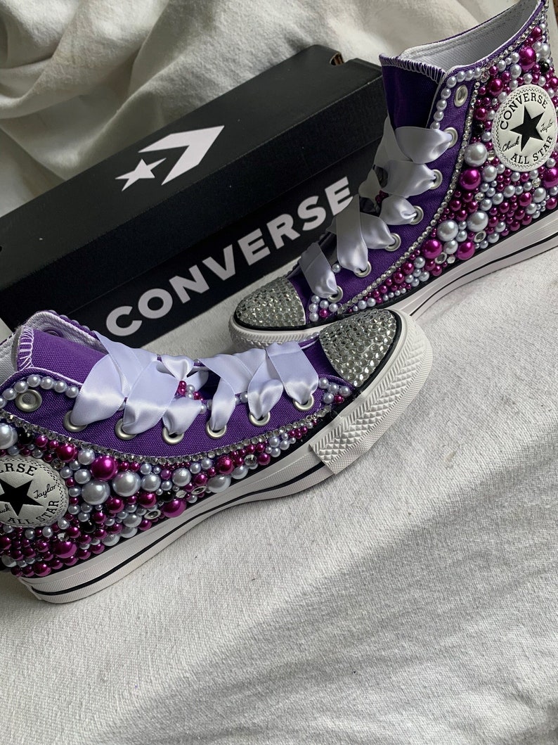 Custom Bling Converse - Etsy