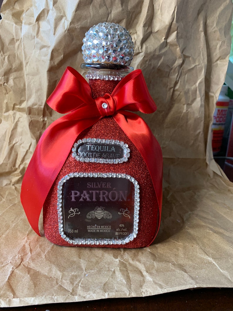 Red Patron Bling Bottle (750 Ml)(empty) - Etsy