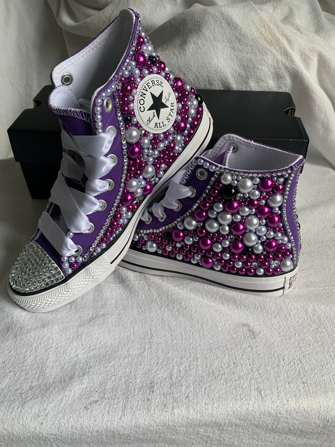 Custom Bling Converse - Etsy