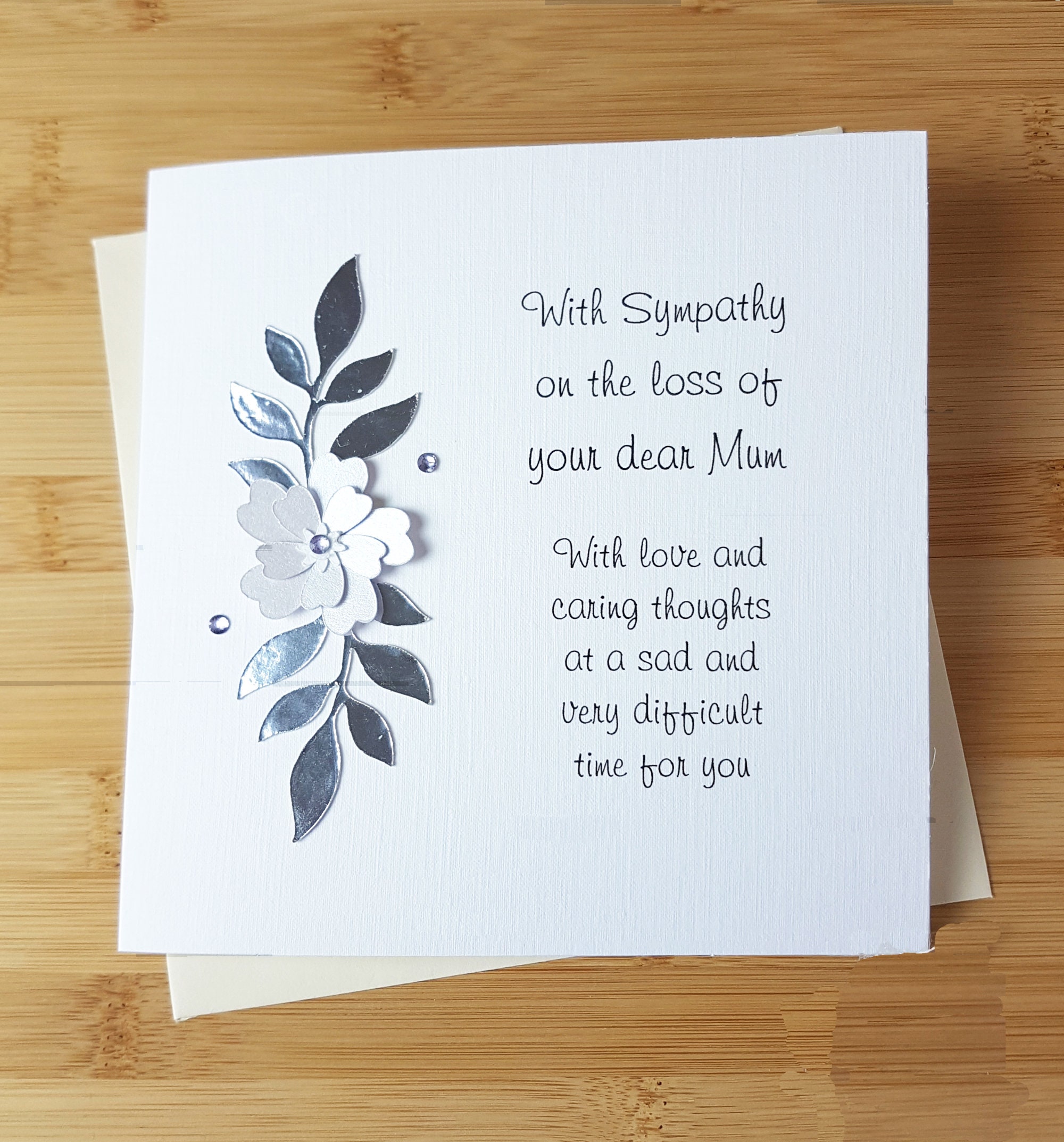 On the Loss of Your Mum Sympathy Card. Personalise Free - Etsy UK