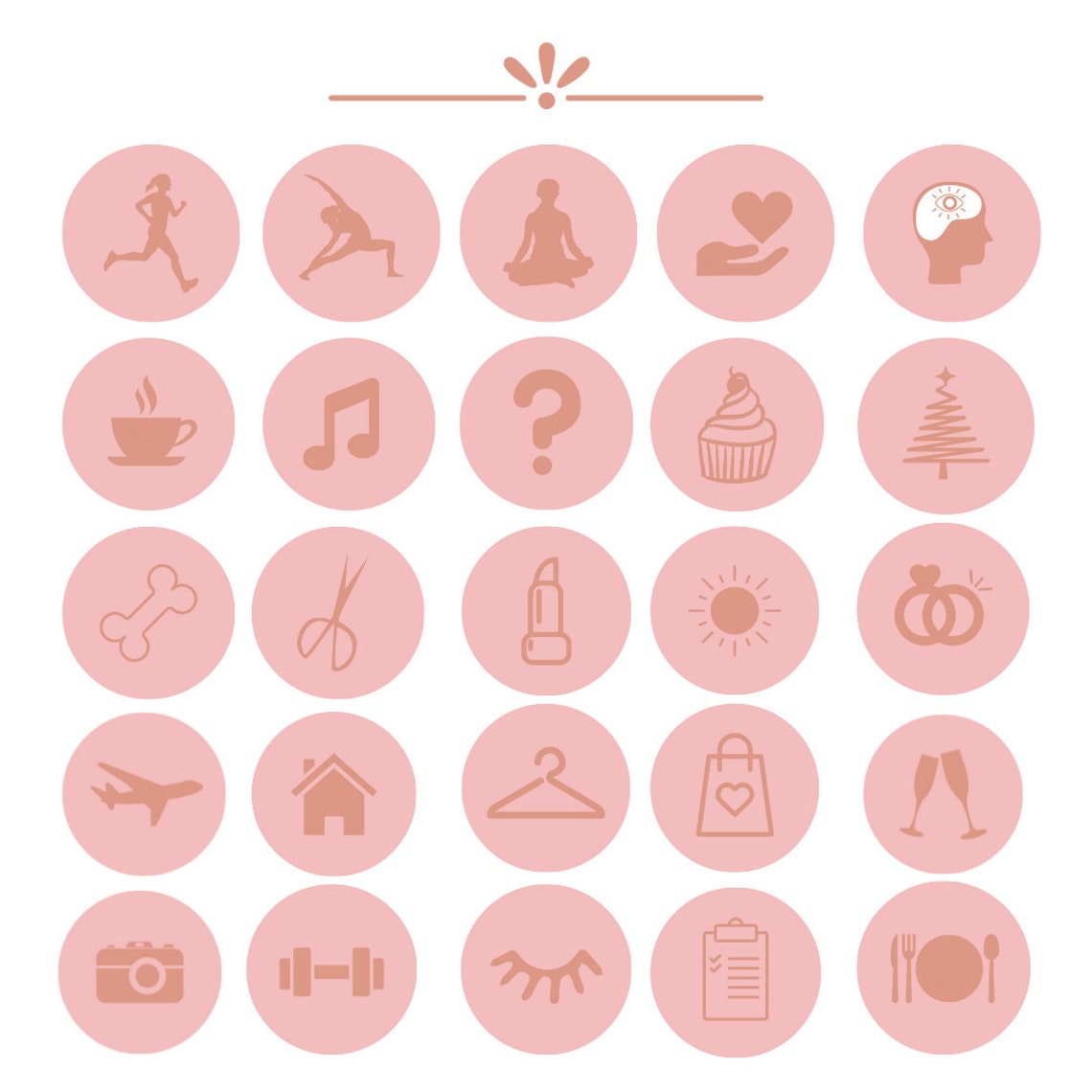 Pink ig highlight icons - templatesmine