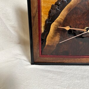 Walnut Burl Wood Live Edge Clock - Etsy