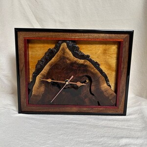 Walnut Burl Wood Live Edge Clock - Etsy