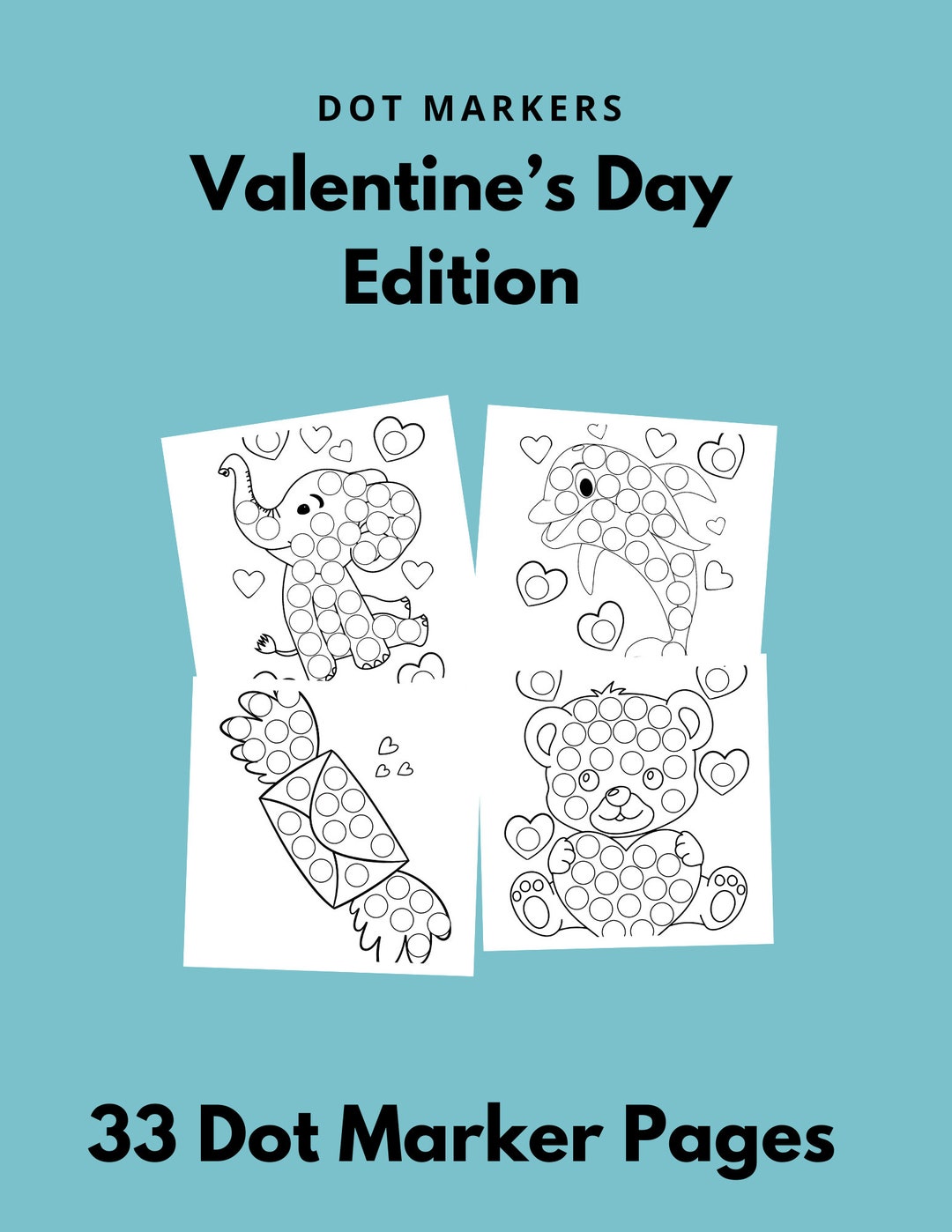 Valentine's Day Dot Marker Activity Book, Dot Marker, Dot Marker Book ...