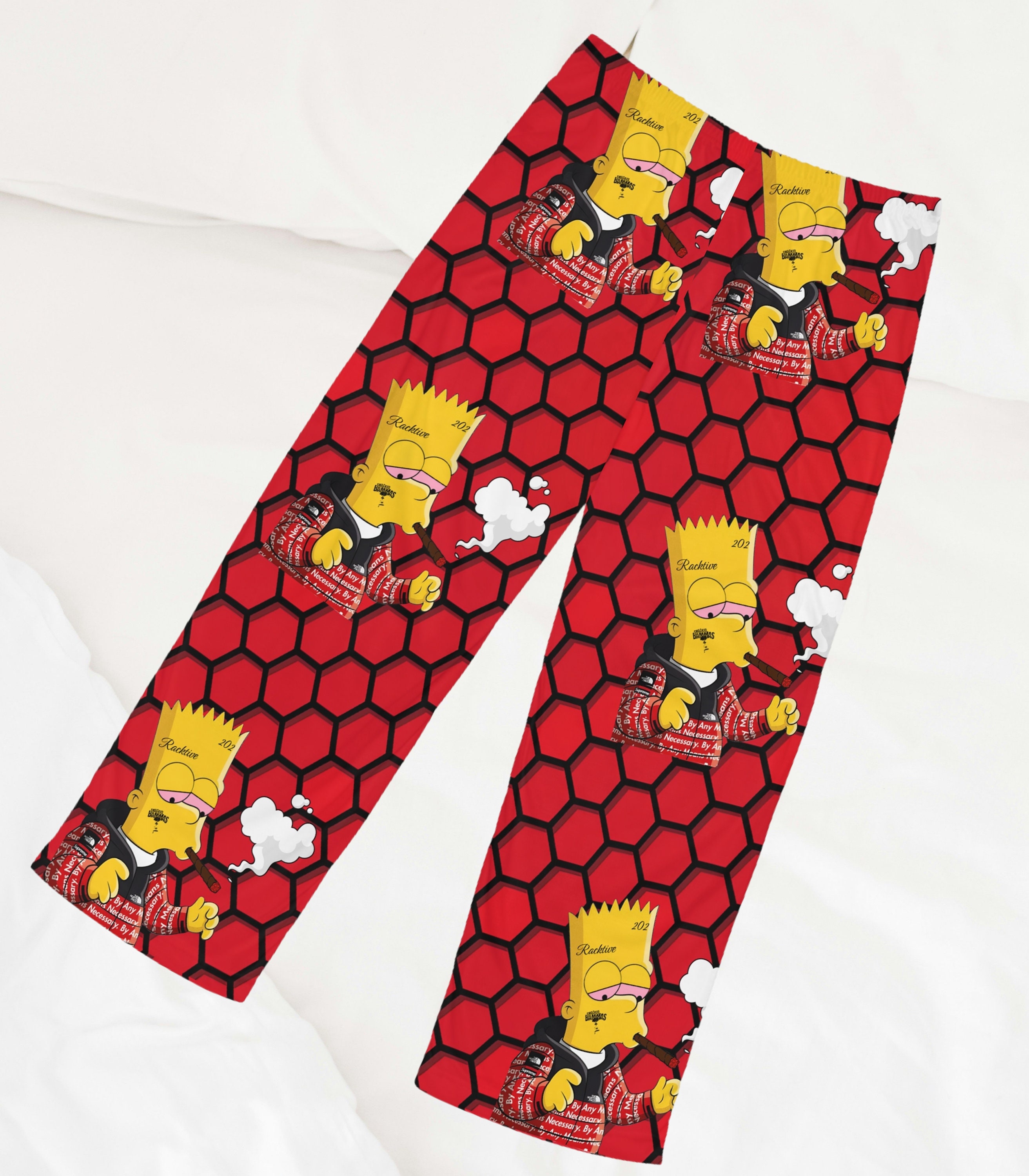 Bart Simpson Pajama Pants, Funny Weed Pajama Pants, Stoner Pants, Backwoods Pajama Pants ...